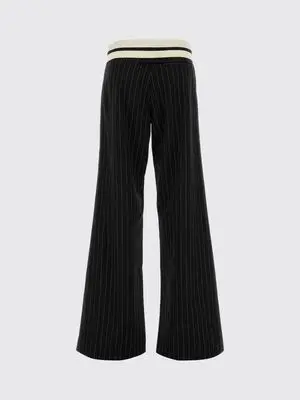 JEAN PAUL GAULTIER Pinstripe Wide-leg Wool Pants With A Mid-rise Fit