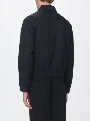 AMI Paris Cotton Bomber Jacket With Embroidered Logo And Zip Closure