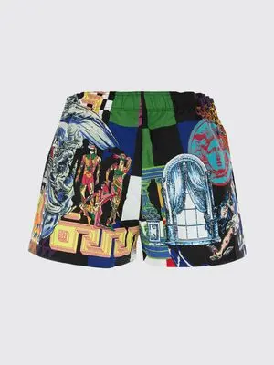 Versace Graphic Print Polyester Swim Shorts With Elastic Waistband