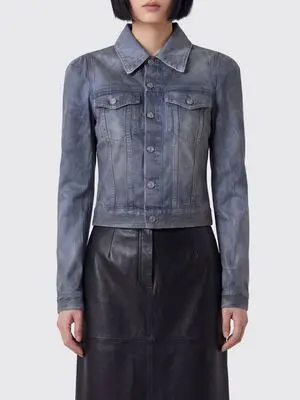 7 For All Mankind Slim Fit Cotton Denim Jacket With Patch Pockets - Black