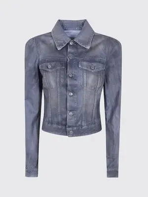7 For All Mankind Slim Fit Cotton Denim Jacket With Patch Pockets