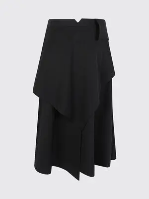 RÓHE Mid-rise Asymmetrical Midi Wrap Skirt In Virgin Wool Blend