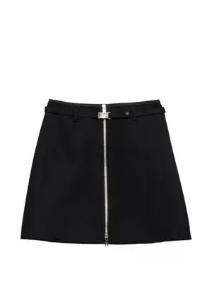Prada Double Wool Miniskirt