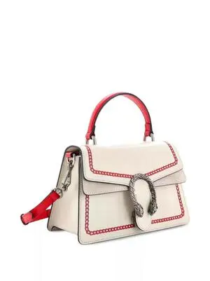 Gucci Dionysus Top Handle Bag Gg Coated Canvas And Leather Small Satchel