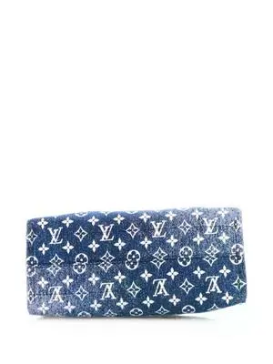 LOUIS VUITTON Onthego Tote Monogram Jacquard Denim Mm Shoulder Bag