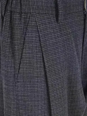 ZIGGY CHEN Tapered-leg Checked Trousers