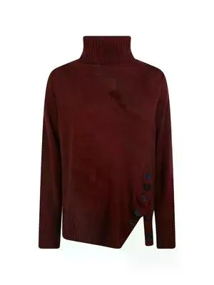 PIERANTONIOGASPARI Button-detail Roll-neck Sweater - Red