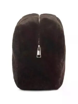 Apparis Jumbo Noor Faux-fur Clutch Bag - Brown