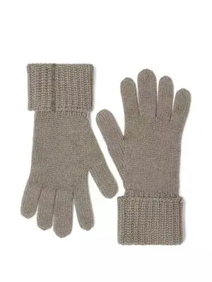 Fabiana Filippi Monili-embellished Knitted Gloves - Neutrals