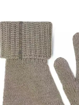 Fabiana Filippi Monili-embellished Knitted Gloves