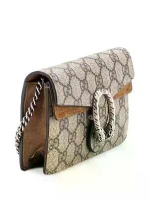 Gucci Dionysus Bag Gg Coated Canvas Super Mini Crossbody Bag