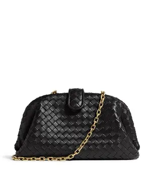 Bottega Veneta Small Leather Lauren 1980 Clutch Bag - Black