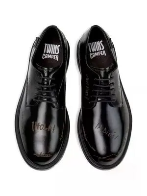 Camper Twins Graphic-print Leather Shoes