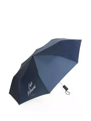 CAFÉ KITSUNÉ Logo-print Umbrella - Blue
