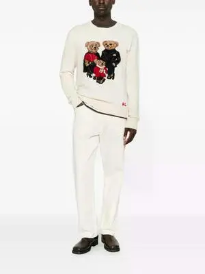 Polo Ralph Lauren Polo Bear Intarsia-knit Sweater - Neutrals