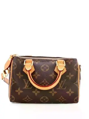 LOUIS VUITTON Speedy Bandouliere Nm Bag Monogram Canvas Nano Crossbody Bag - Brown