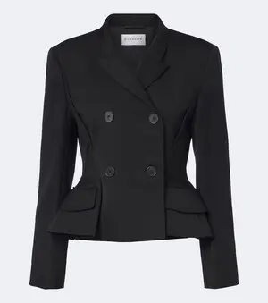 Givenchy Pinch Peplum Wool Gabardine Jacket