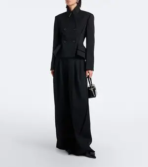 Givenchy Pinch Peplum Wool Gabardine Jacket