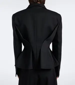 Givenchy Pinch Peplum Wool Gabardine Jacket