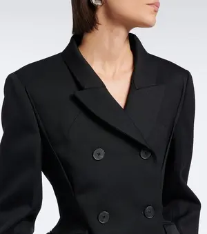Givenchy Pinch Peplum Wool Gabardine Jacket
