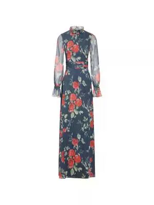 MARKARIAN Adelaide Floral-print Ruffled Gown