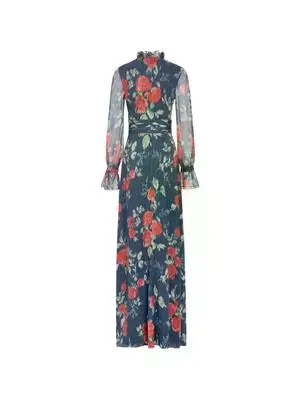 MARKARIAN Adelaide Floral-print Ruffled Gown