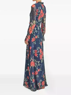 MARKARIAN Adelaide Floral-print Ruffled Gown