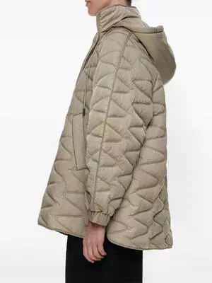 Bimba Y Lola Light-mint Padded A-line Trench Coat