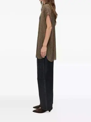 Bimba Y Lola Checked Dropped-shoulder Shirt