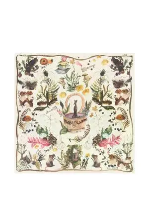 Bimba Y Lola Butter Enchanted Garden Scarf - Neutrals