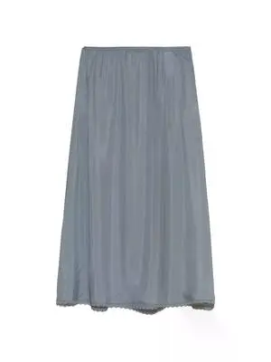 Bimba Y Lola Light- Washed Silk Skirt - Blue