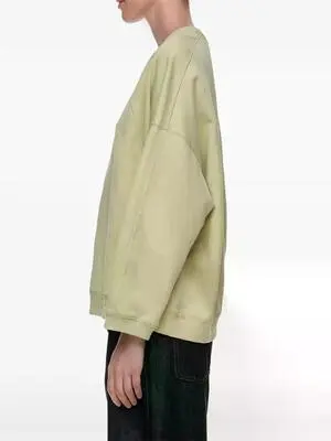 Bimba Y Lola Lime Straight Sweatshirt With Topstitching