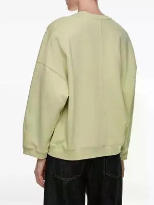 Bimba Y Lola Lime Straight Sweatshirt With Topstitching