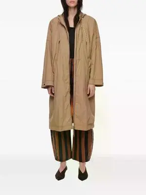 Bimba Y Lola Camel Fluid A-line Trench Coat