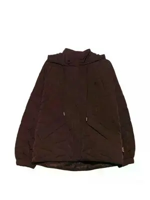 Bimba Y Lola Short Chocolate Padded A-line Trench - Brown