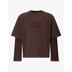 DAILY PAPER Stacked Long-sleeve Cotton T-shirt - Mole