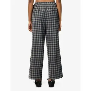 DAMSON MADDER Tomasina Check-pattern Woven Trousers