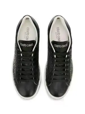 Roberto Cavalli Monogram-embossed Low-top Sneakers