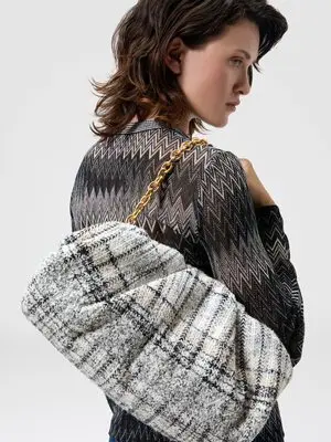 Missoni Large Pouch Bag In Wool Knit