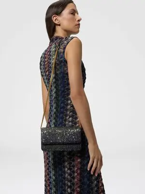 Missoni Wallet On Chain In Lamé Viscose