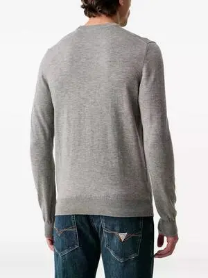 Guess Logo-embroidered Crew-neck Sweater