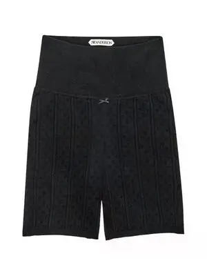 JW Anderson Pointelle-knit Bow-detail Shorts