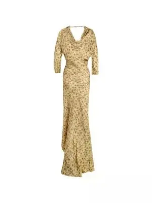 CORTANA Anthea Abstract-print Maxi Dress - Neutrals