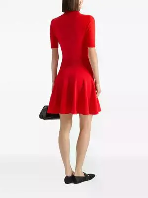 Givenchy Mini Polo Dress In Second Skin Effect Knit