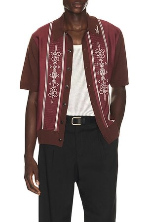 Amiri Ma Paneled Knit Shirt