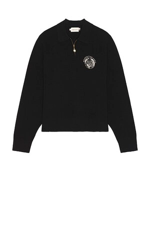 HONOR THE GIFT Knitted Zip Long Sleeve Polo