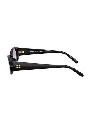 Miu Miu Oval Sunglasses - Black