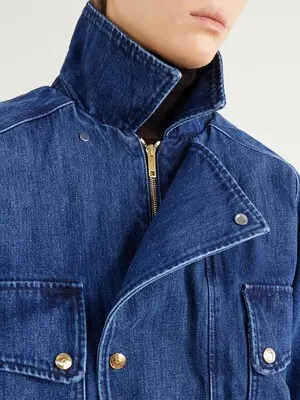 RÙADH The Ghillie Cropped Denim Jacket