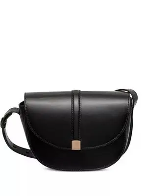 Marc O'polo Taya Foldover Leather Small Shoulder Bag - Black