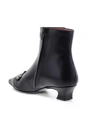 PARIS PUNK Buckle-detail Leather Ankle Boots